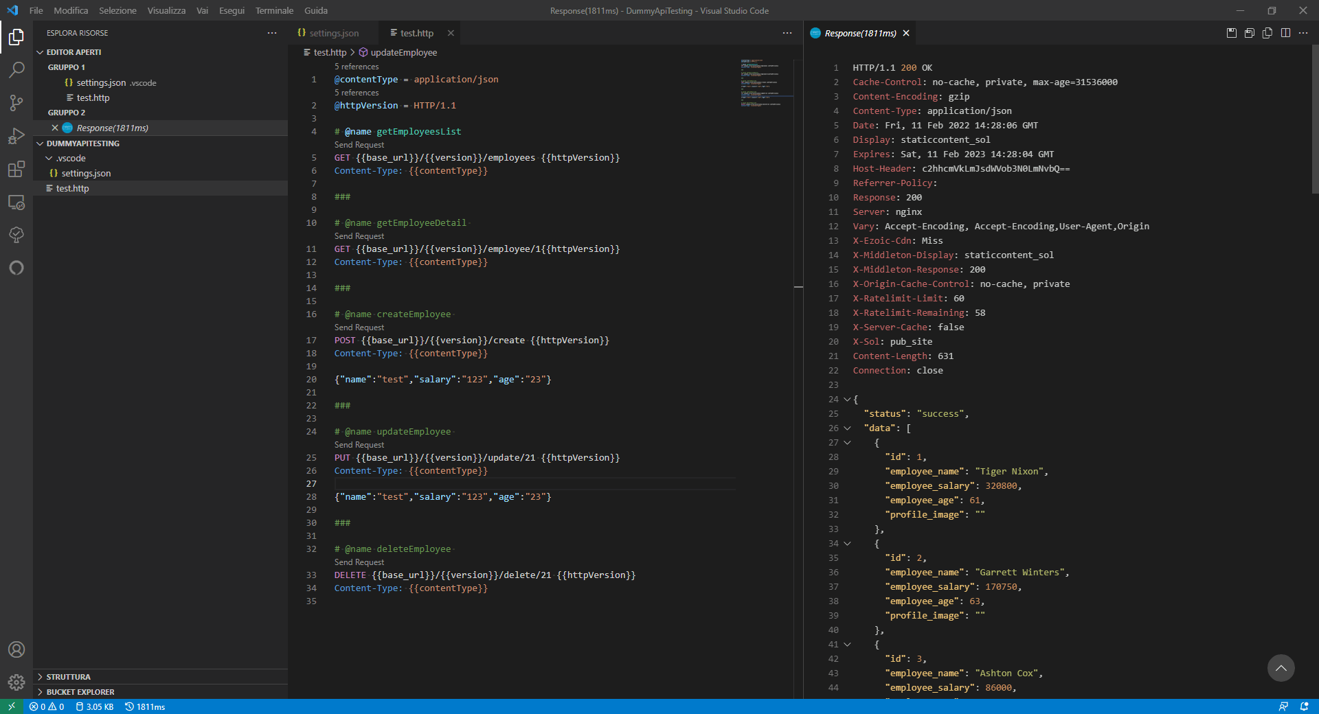 Rest Client Plugin per Visual Studio Code | Netfarm S.r.l. Rest Client Plugin per Visual Studio Code | Netfarm S.r.l.
